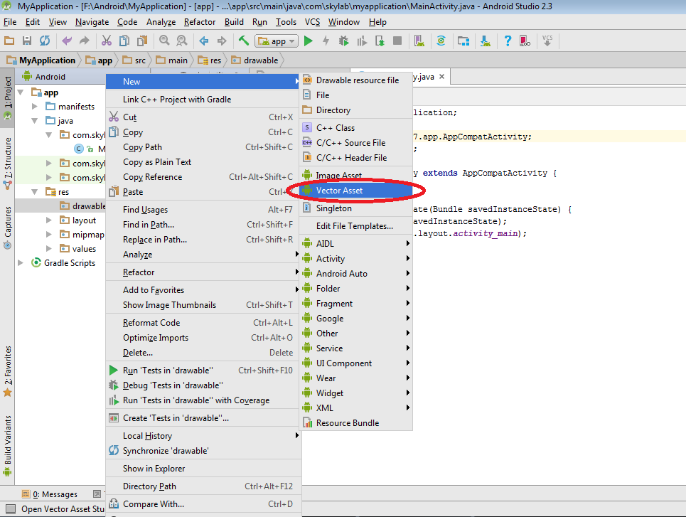 Sử dụng VectorDrawable · Android